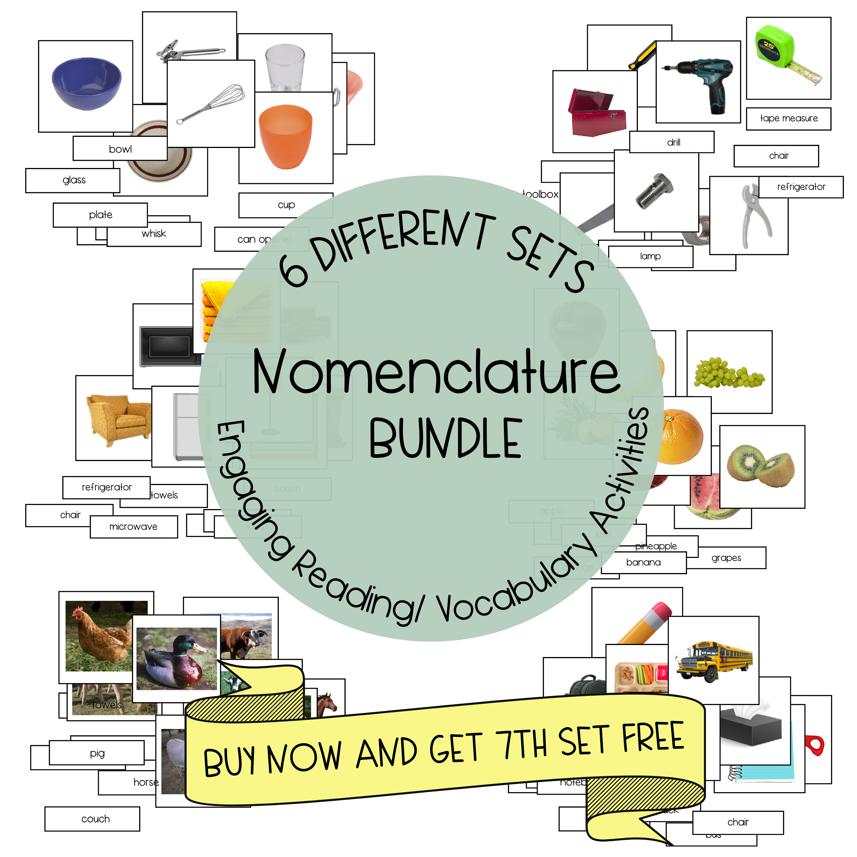 BUNDLE OFFER: Early Reading Vocabulary (6 Activities) – Montessori for ...