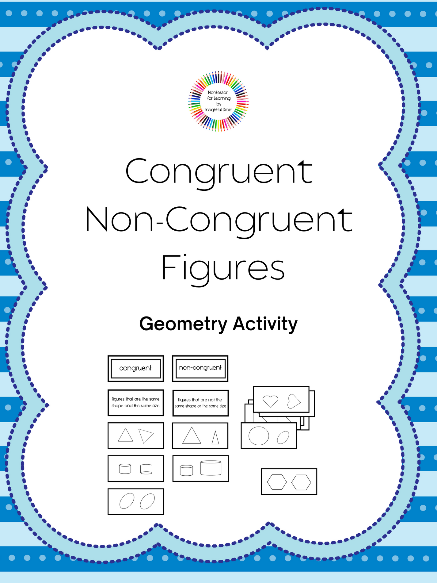 Congruent/Non-Congruent Sorting Cards Activity Set – Montessori for ...