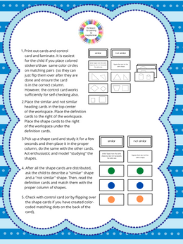 Similar Figures Sorting Cards Activity Set – Montessori for Learning by ...