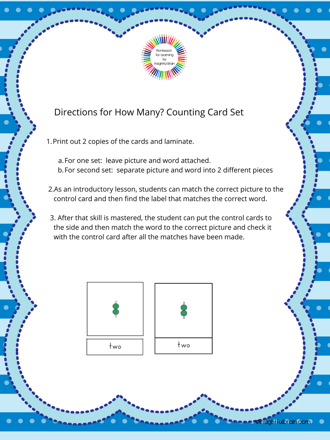 How Many? With Bead Stair Counting 1-10 Activity Set – Montessori for ...