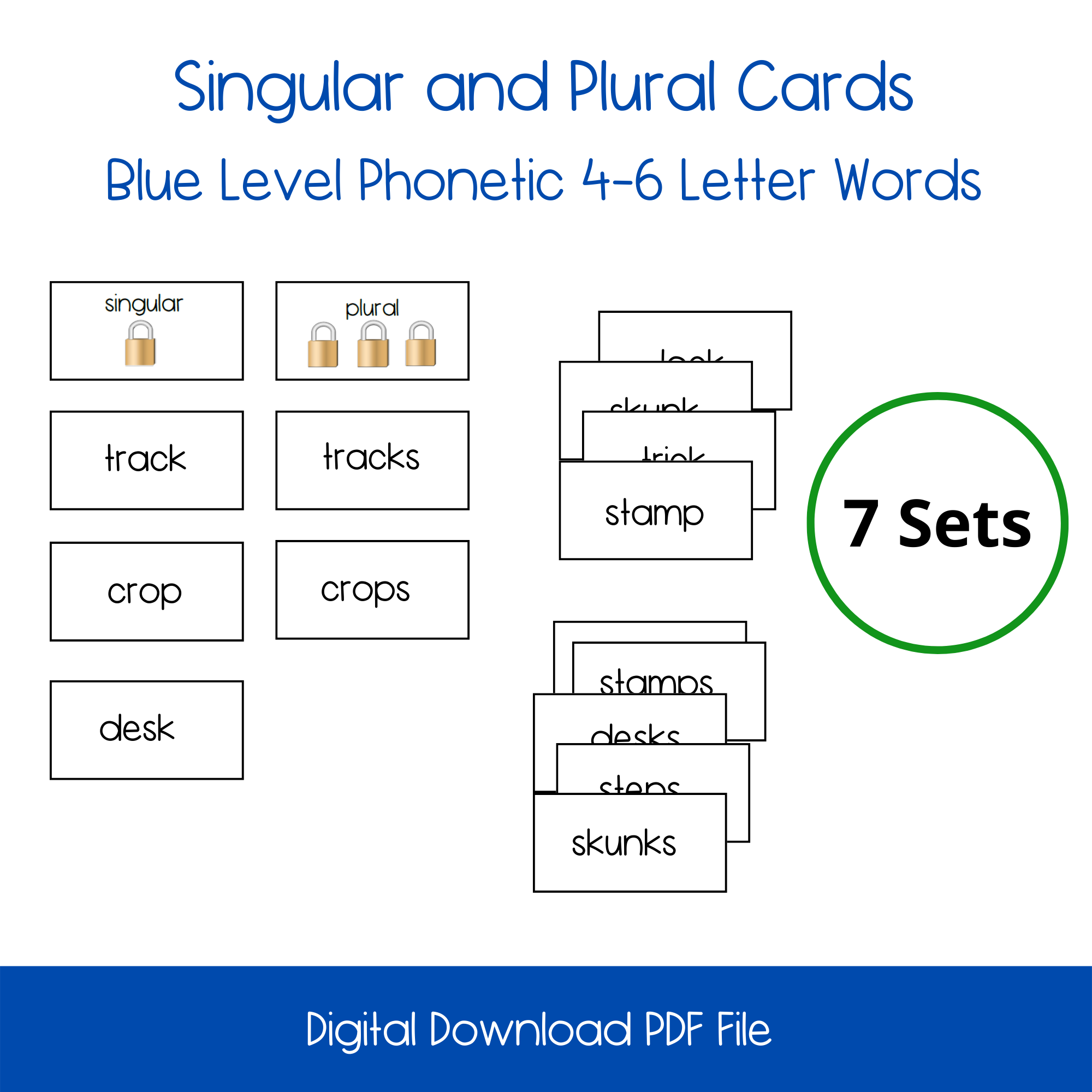 Blue Level (4 to 6 letter Phonetic Word) Language Materials ...