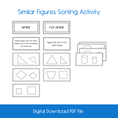 Similar Figures Sorting Cards Activity Set – Montessori for Learning by ...
