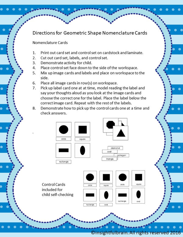Geometric Shape Nomenclature Cards – Montessori for Learning by ...