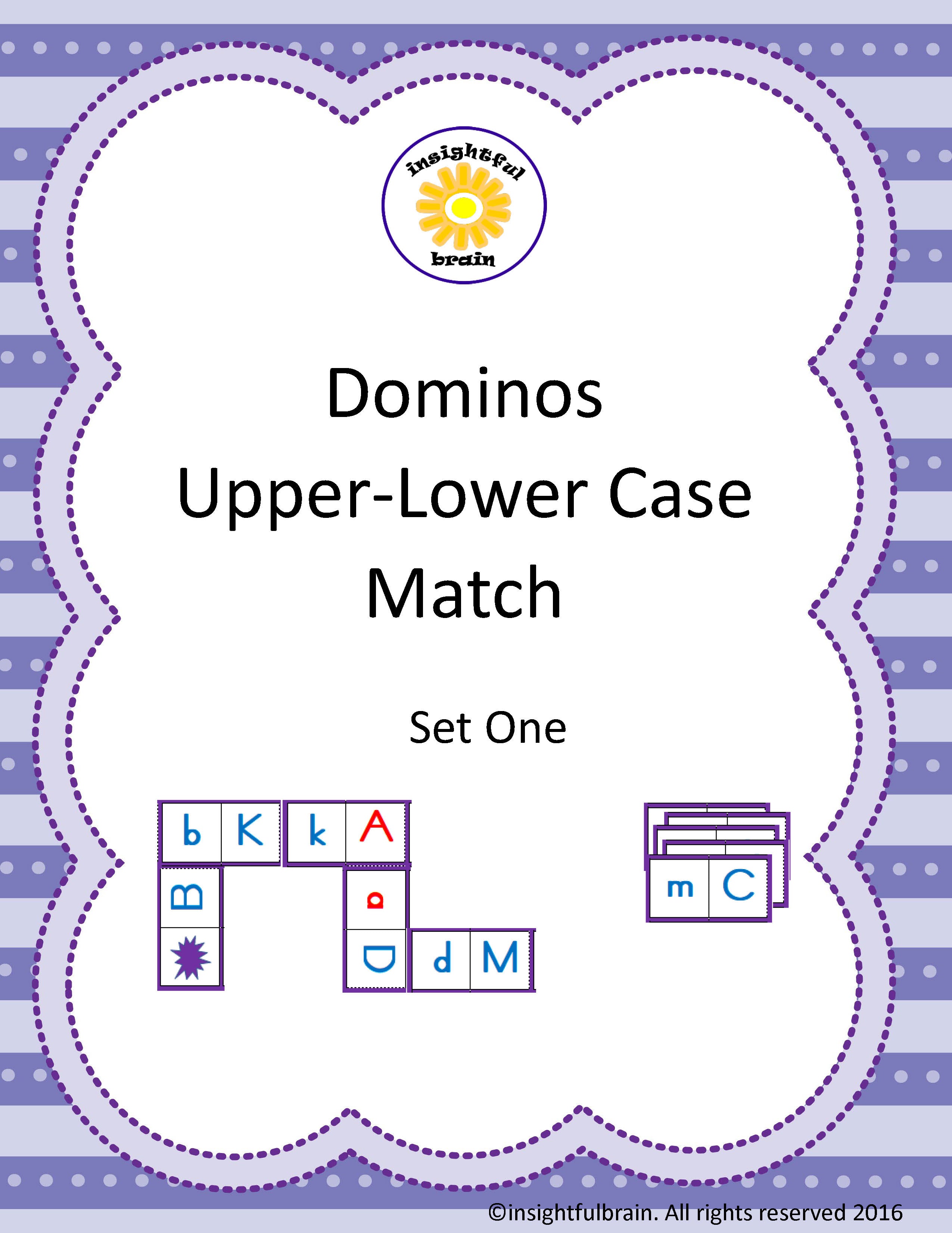 Pre-Reading Letter-Matching Domino Set – Montessori for Learning by ...